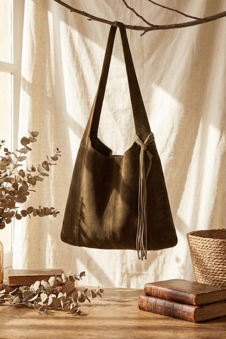 Johnny Was Asparago Whipstitch Italian Suede Hobo Bag R00724-6 ...