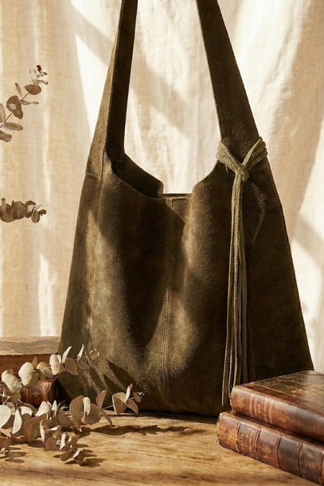 Johnny Was Asparago Whipstitch Italian Suede Hobo Bag R00724-6 ...