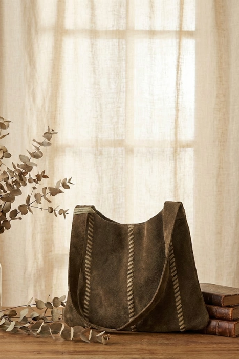 Johnny Was Asparago Whipstitch Italian Suede Hobo Bag R00724-6 ...