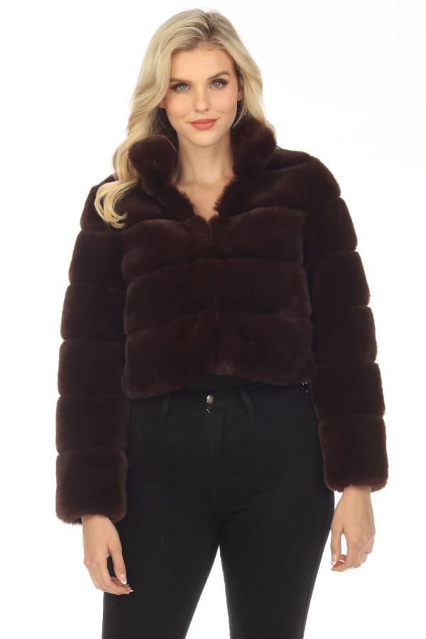 Premium Faux Rex Fur Bomber Jacket | Belle Fare — AfterRetail