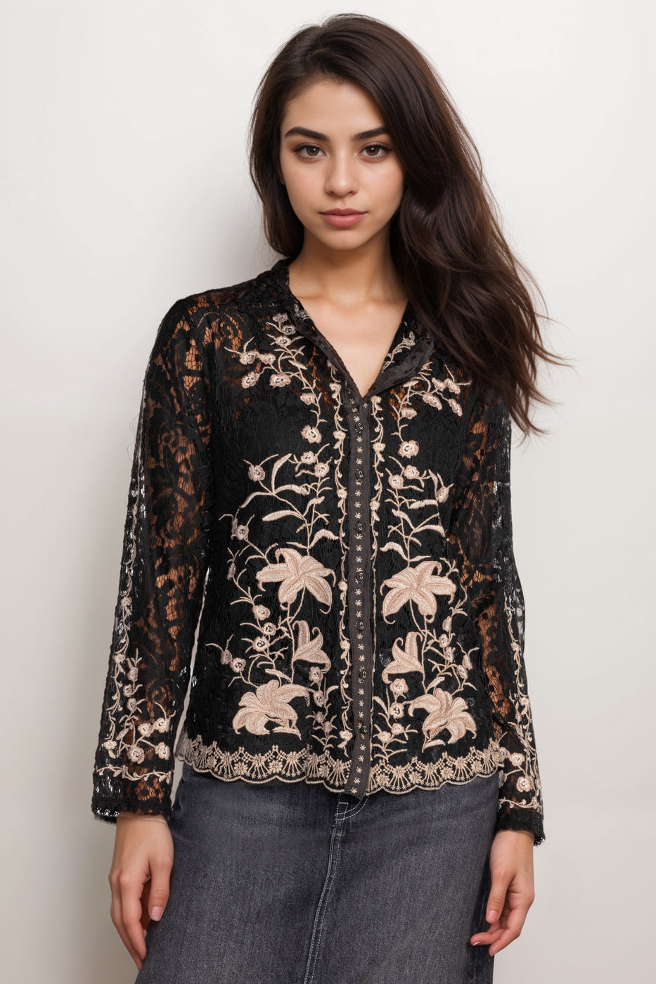 Women's Veronne Lace Blouse B16124-O | Johnny Was Biya — AfterRetail