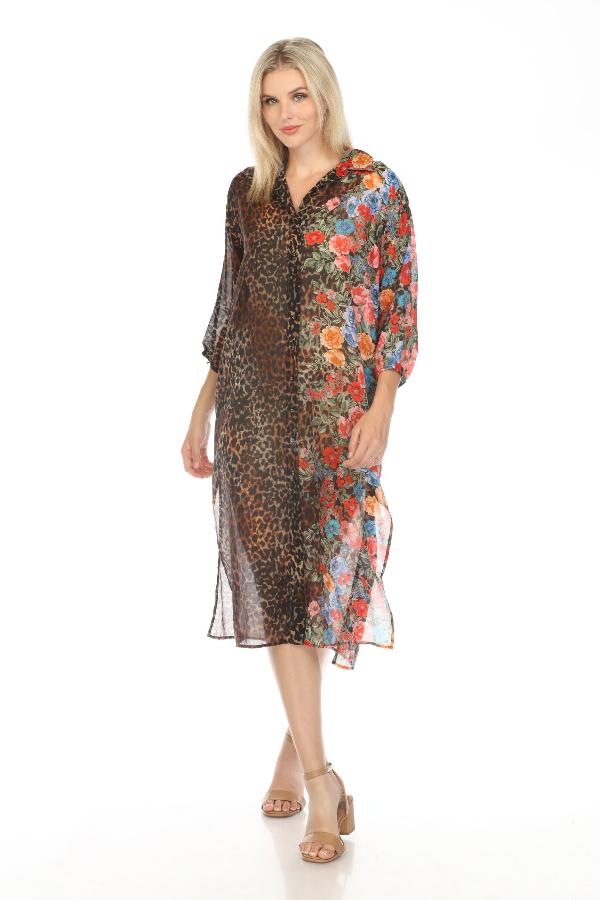 Cheetah Long Shirt Dress | Johnny Was — AfterRetail