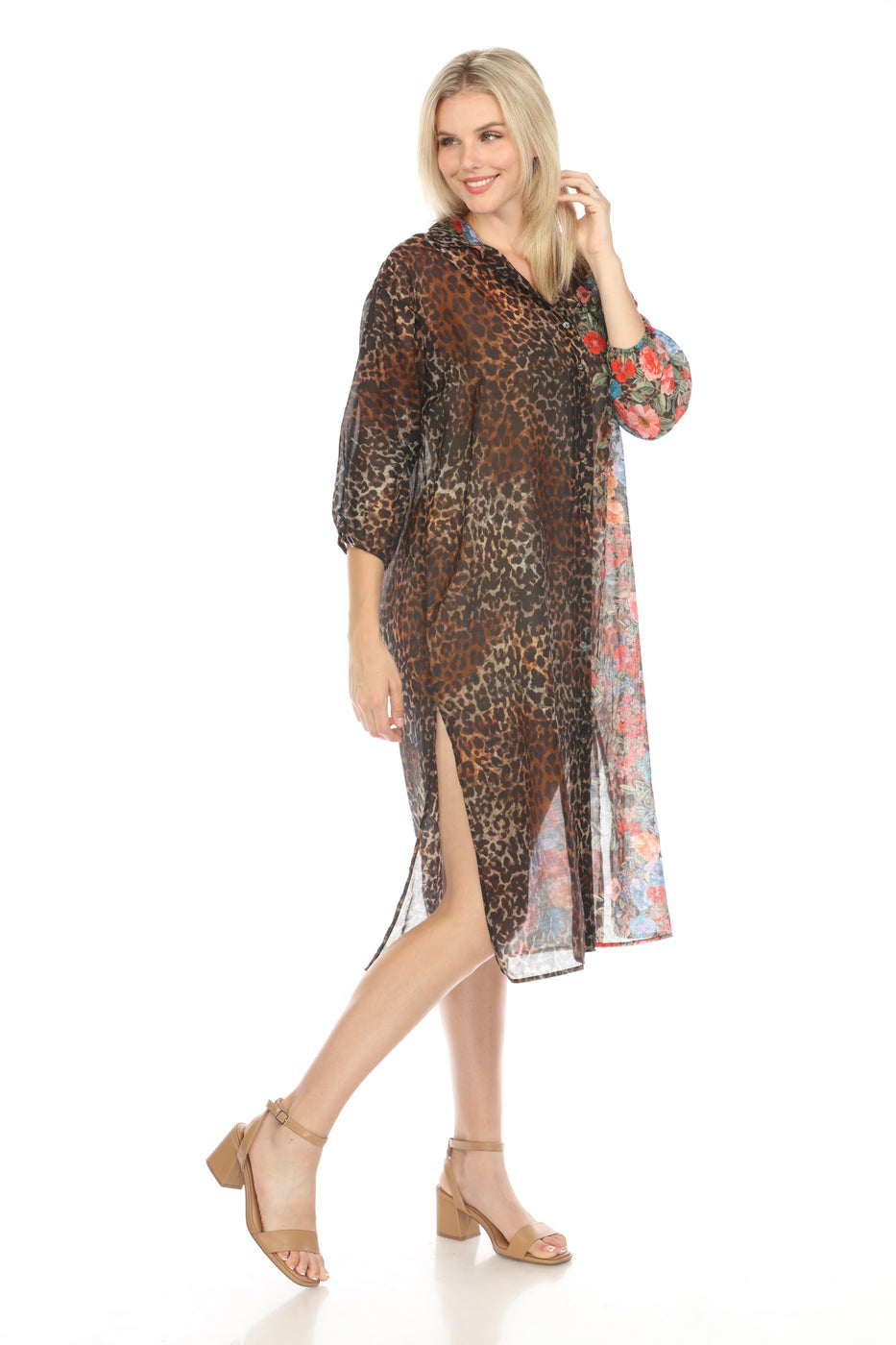 Buy Johnny Was Cheetah Long Shirt Dress CSW2523-H — AfterRetail