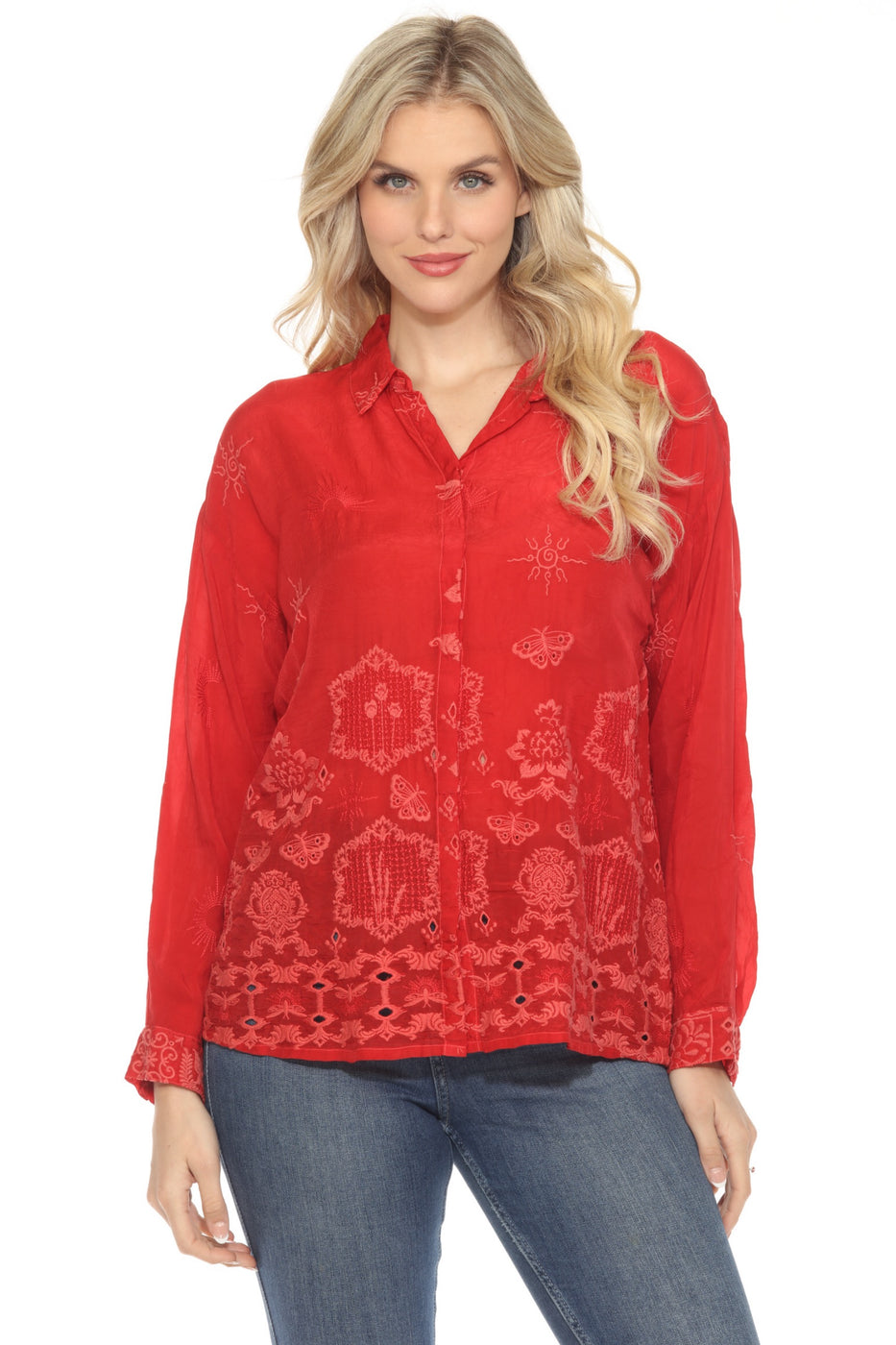 Women's Firefly Glow Slim Audrey Button Down C18824-8 | Johnny Was ...