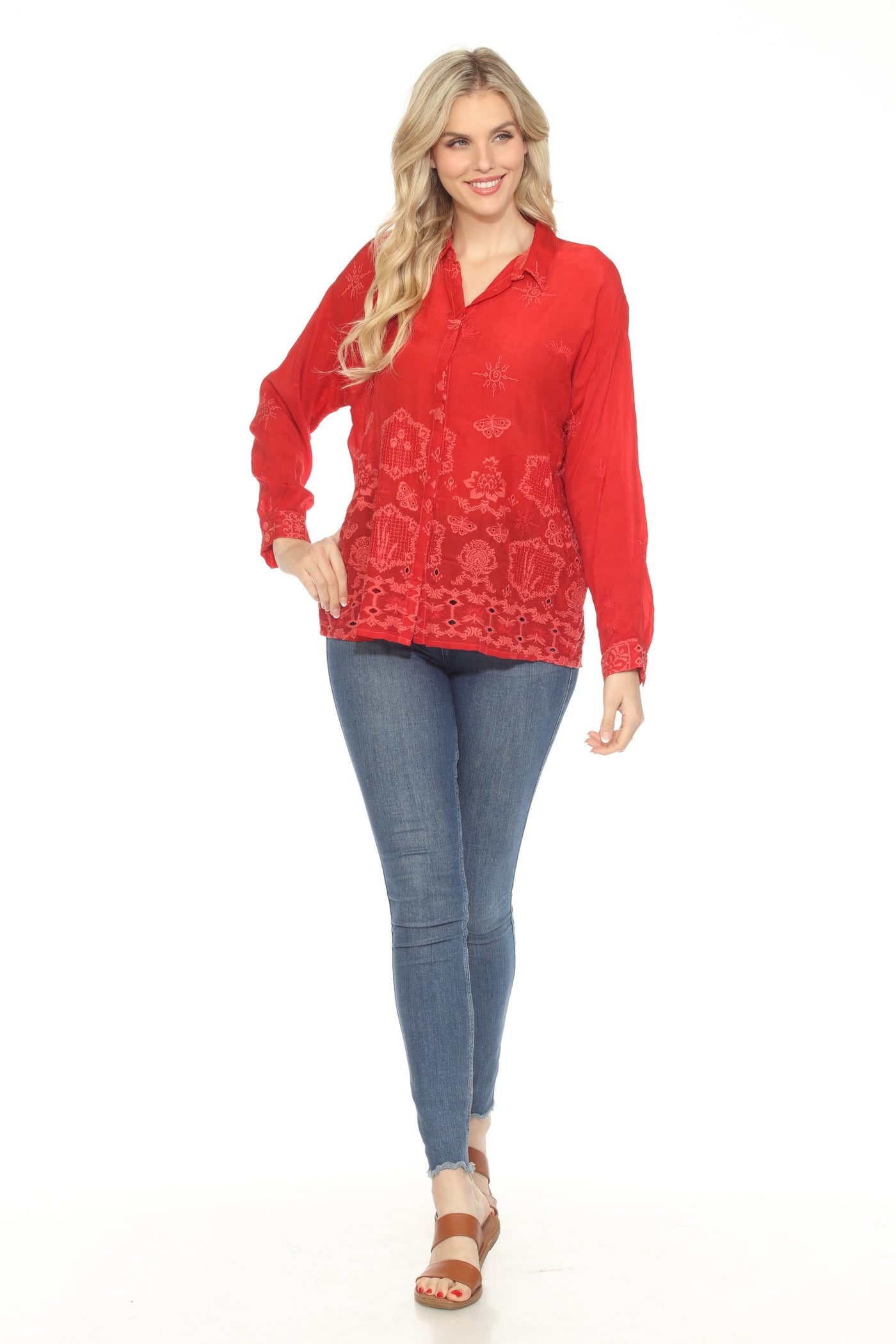 Women's Firefly Glow Slim Audrey Button Down C18824-8 | Johnny Was ...