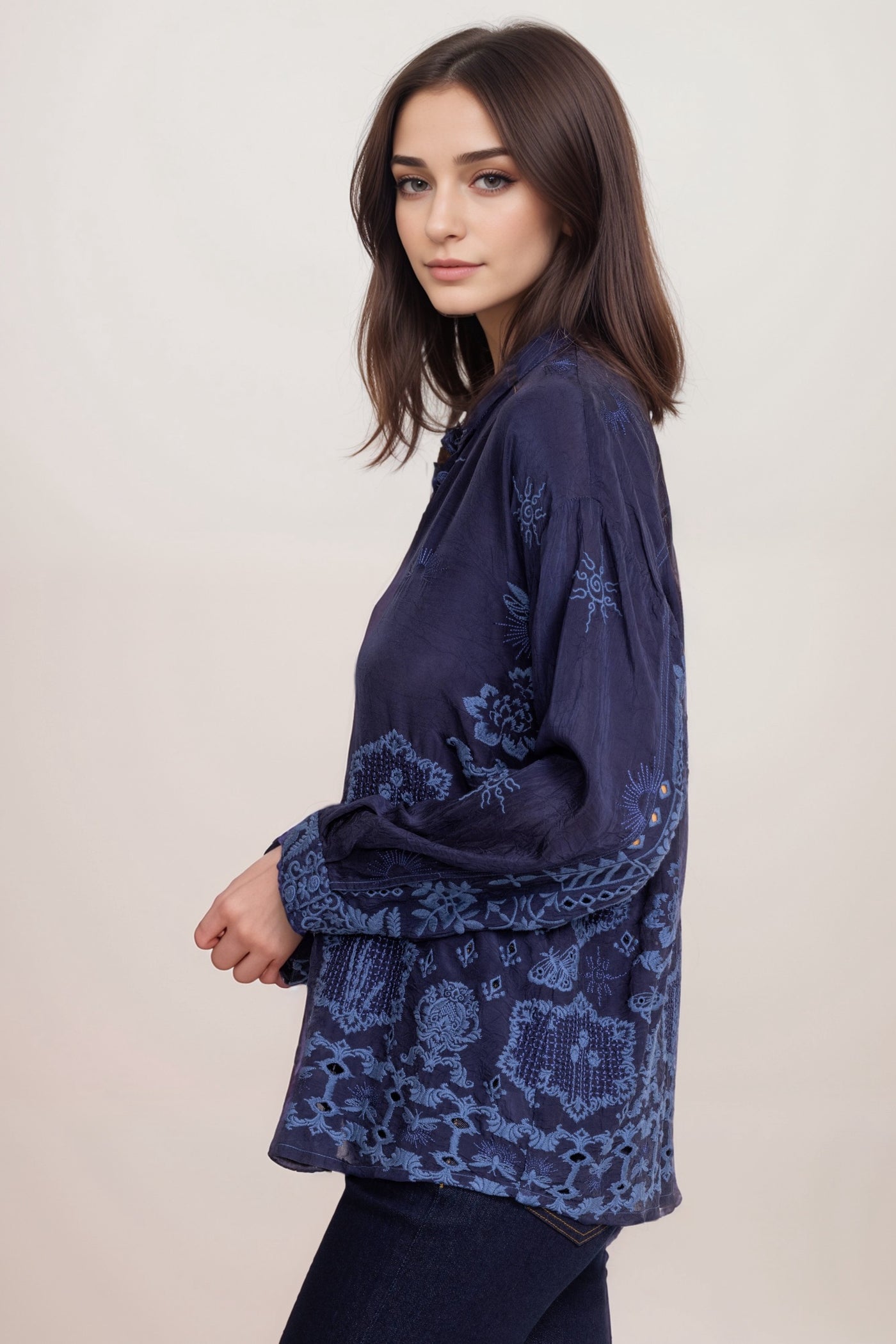 Women's Firefly Glow Slim Audrey Button Down C18824-8 | Johnny Was ...