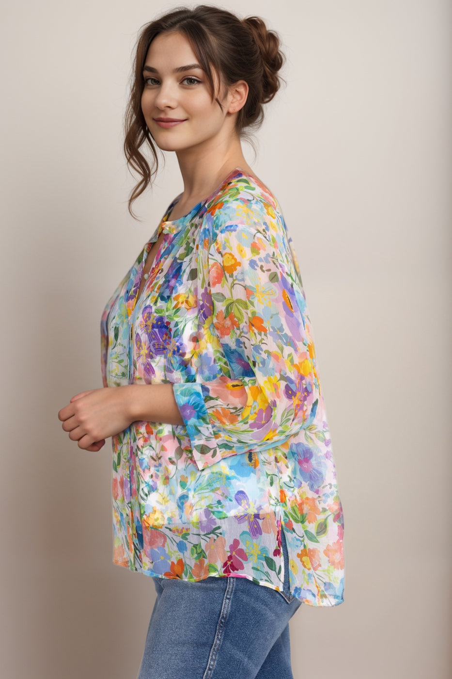 Plus Size Hunni Silk Blouse L17824-5| Jade by Johnny Was — AfterRetail