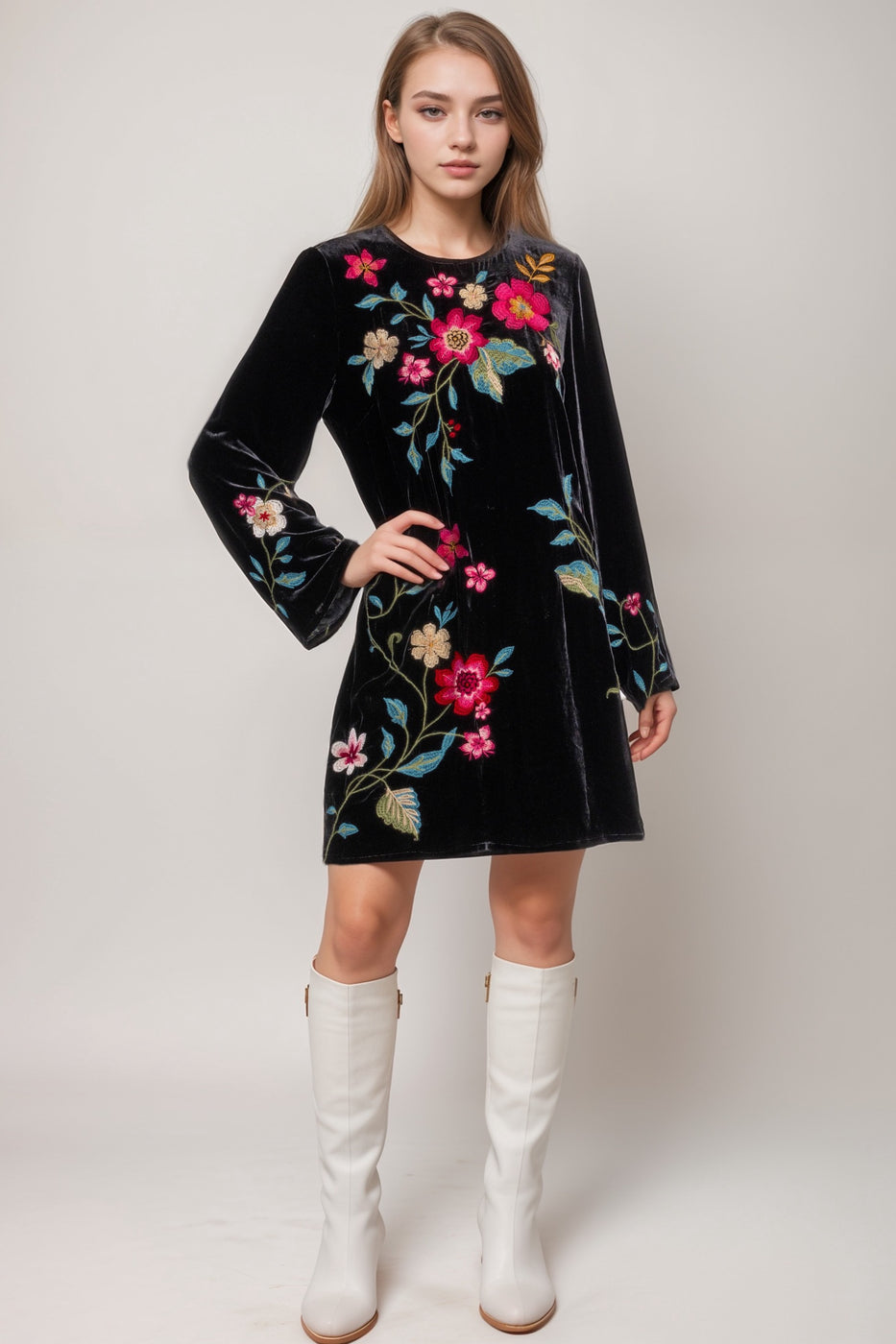 Women's Rhoda Kimono Sleeve Swing Dress J34324-O | Johnny Was JWLA ...