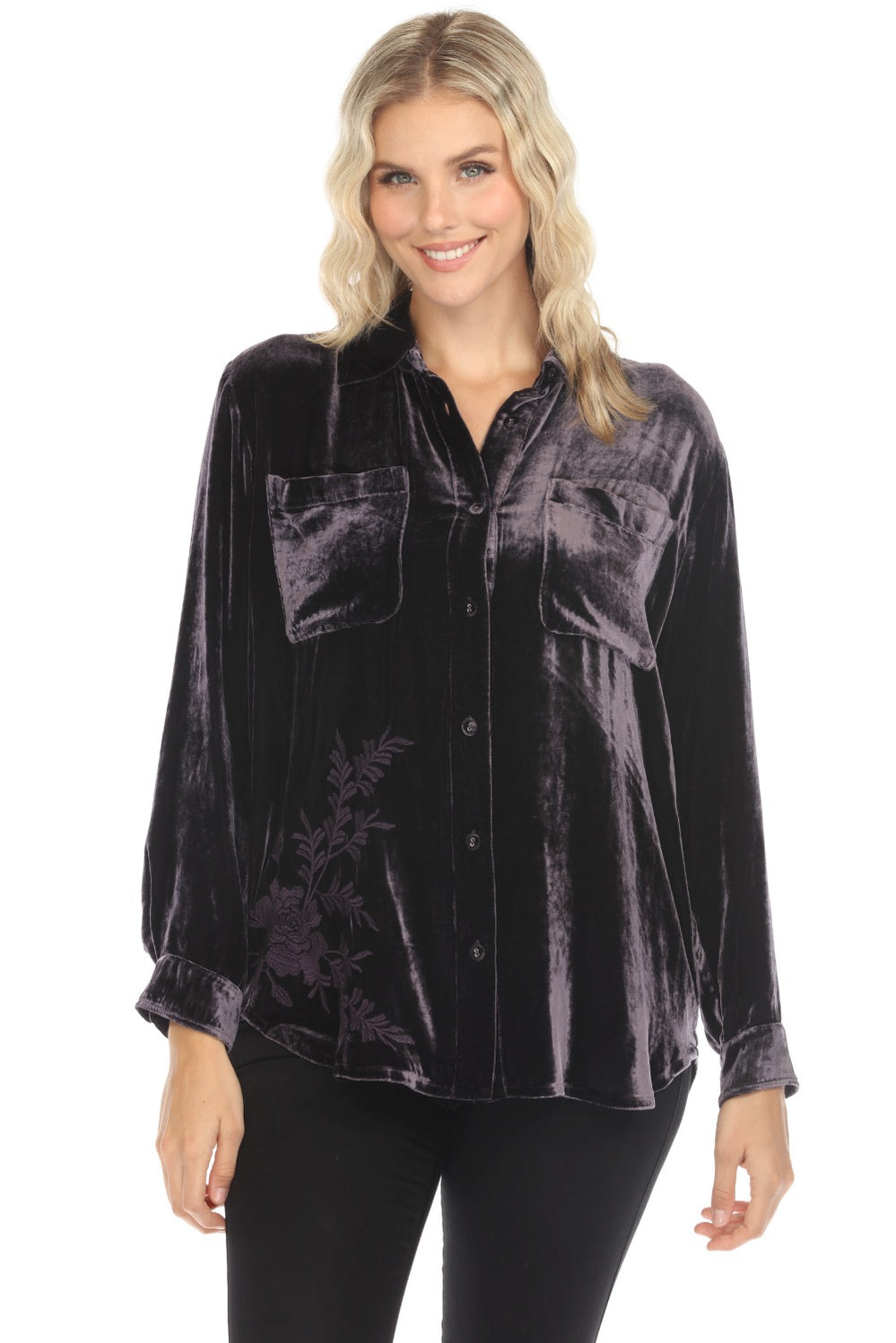 Johnny Was JWLA Lenon Velvet Chore Shirt J19524 — AfterRetail
