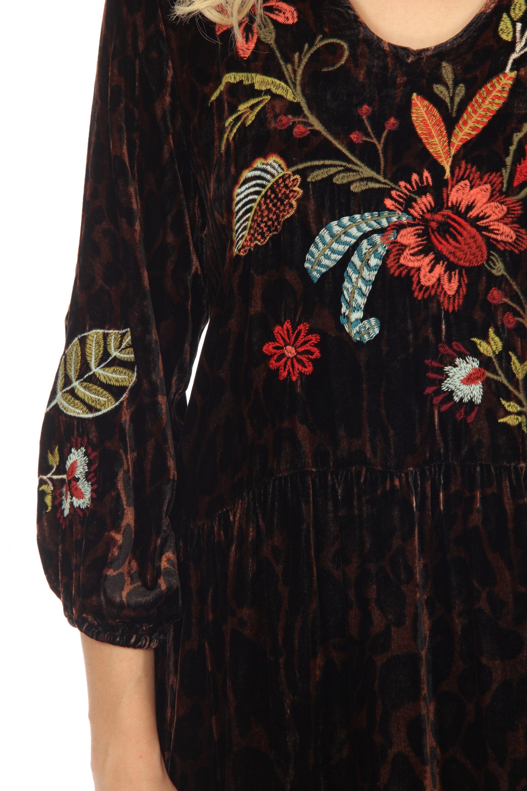 Velvet Embroidered Maxi Dress | Johnny Was — AfterRetail