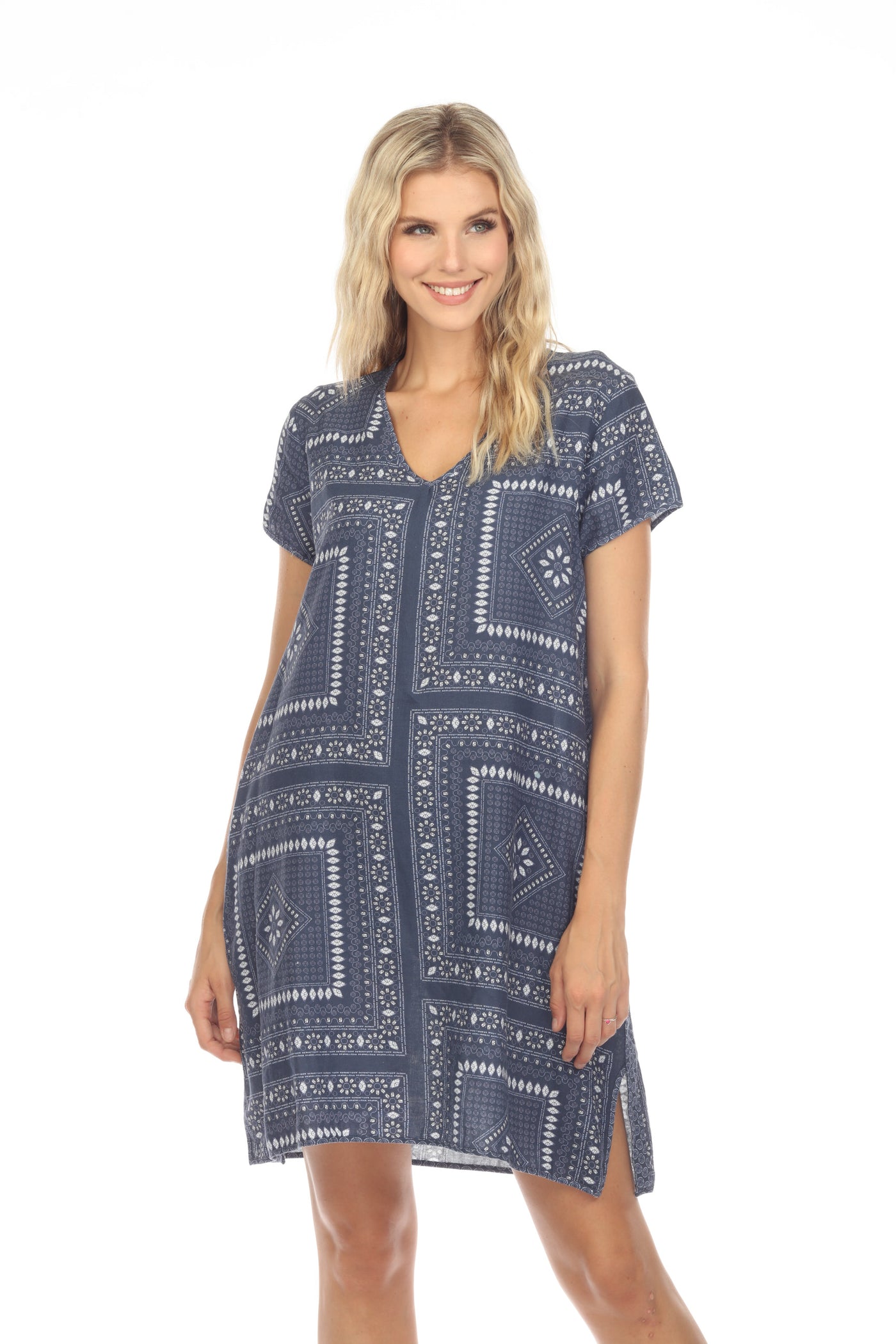 Boho Chic Patched Ikat Tunic Dress | Johnny Was — AfterRetail