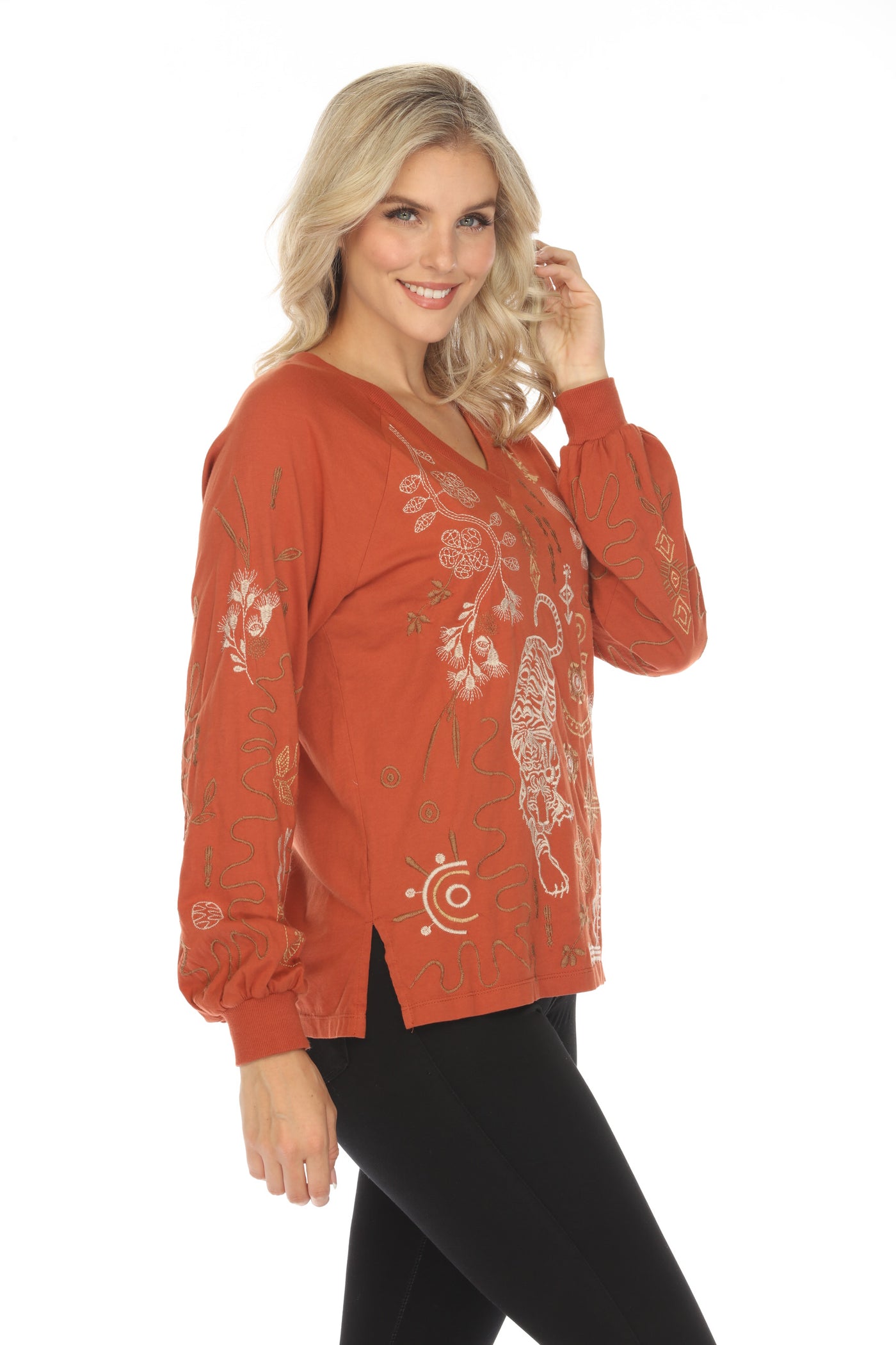 Women's Raglan Bishop Sleeve Tee J17024-8 | Johnny Was JWLA — AfterRetail