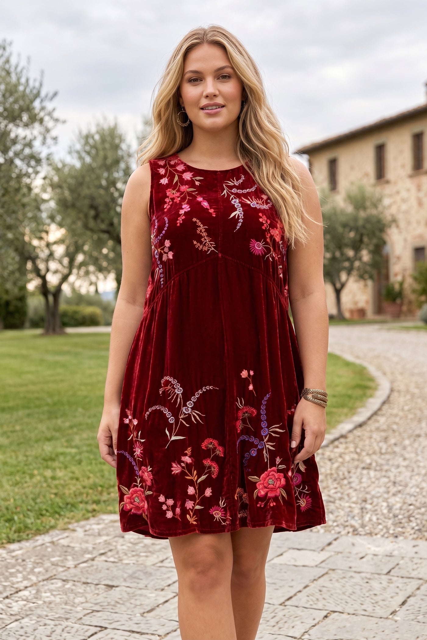 Johnny Was Mayra Velvet Chevron Tank Dress Plus Size J38925-7X ...