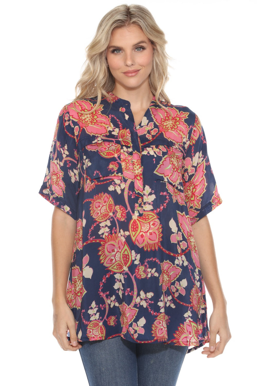 Women's Montreux Printed Floral Blouse JW5524 | Johnny Was — AfterRetail