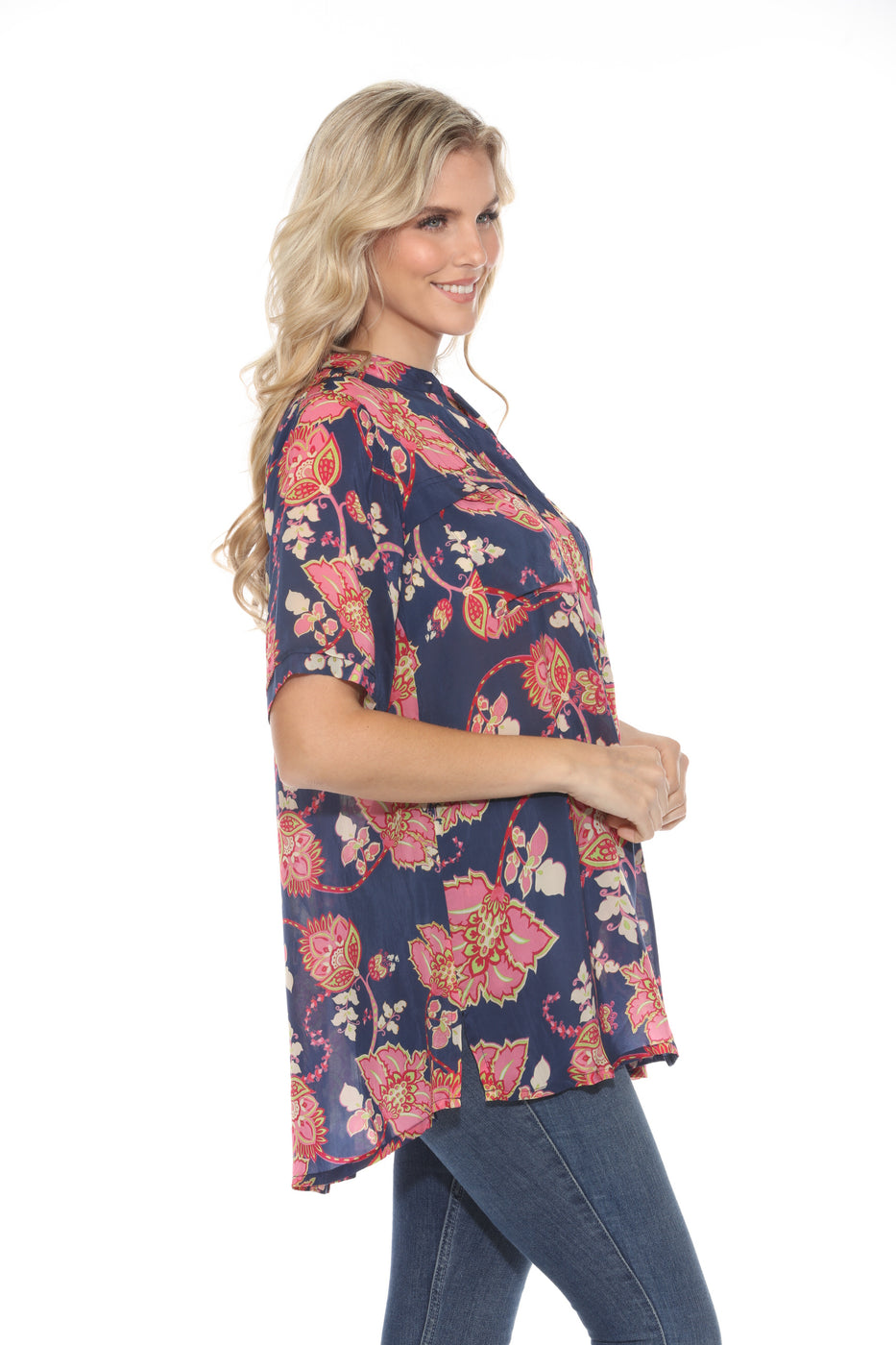 Women's Montreux Printed Floral Blouse JW5524 | Johnny Was — AfterRetail