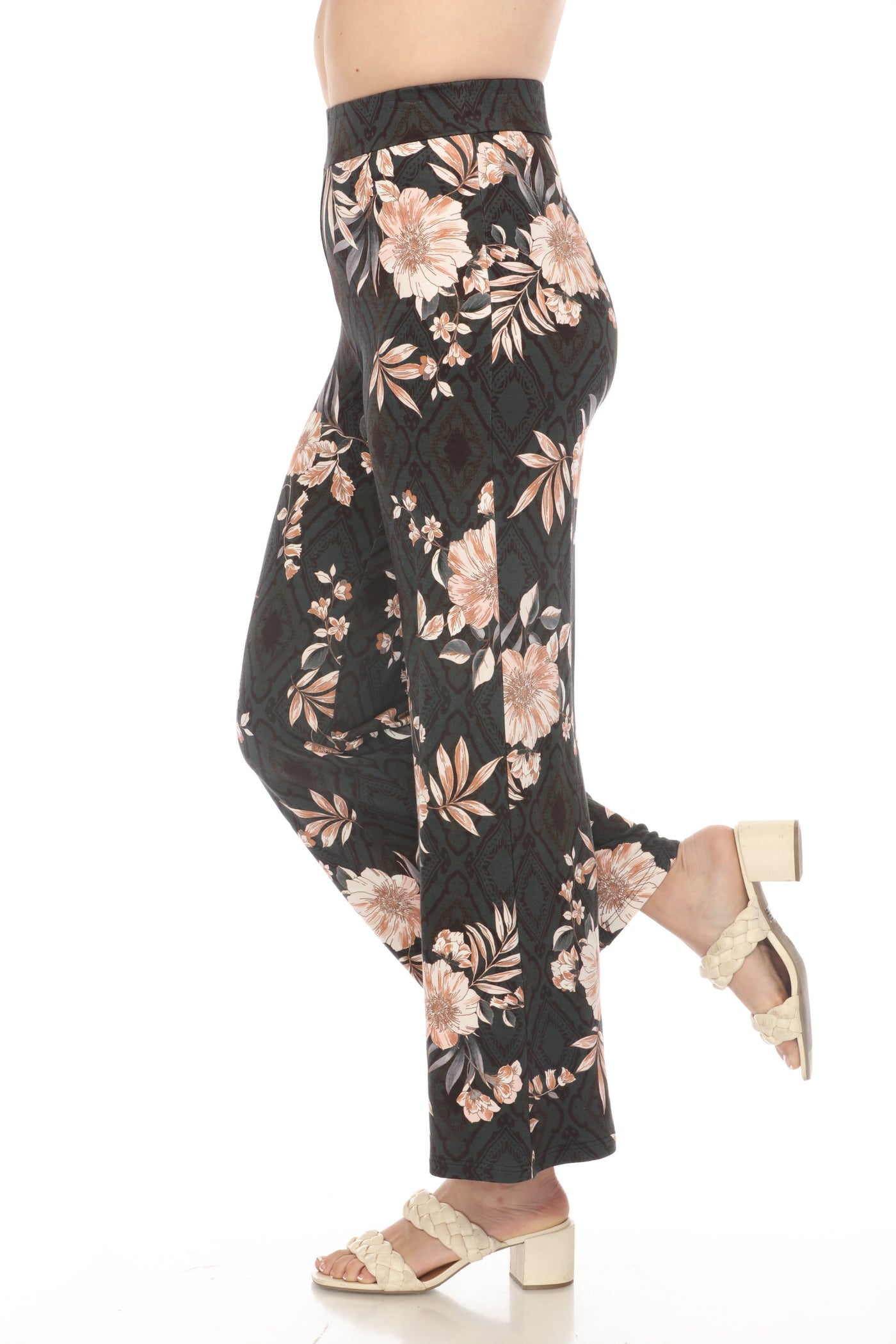 Johnny Was Nido Floral Pull On Wide Leg Pants Boho Chic T63823 ...