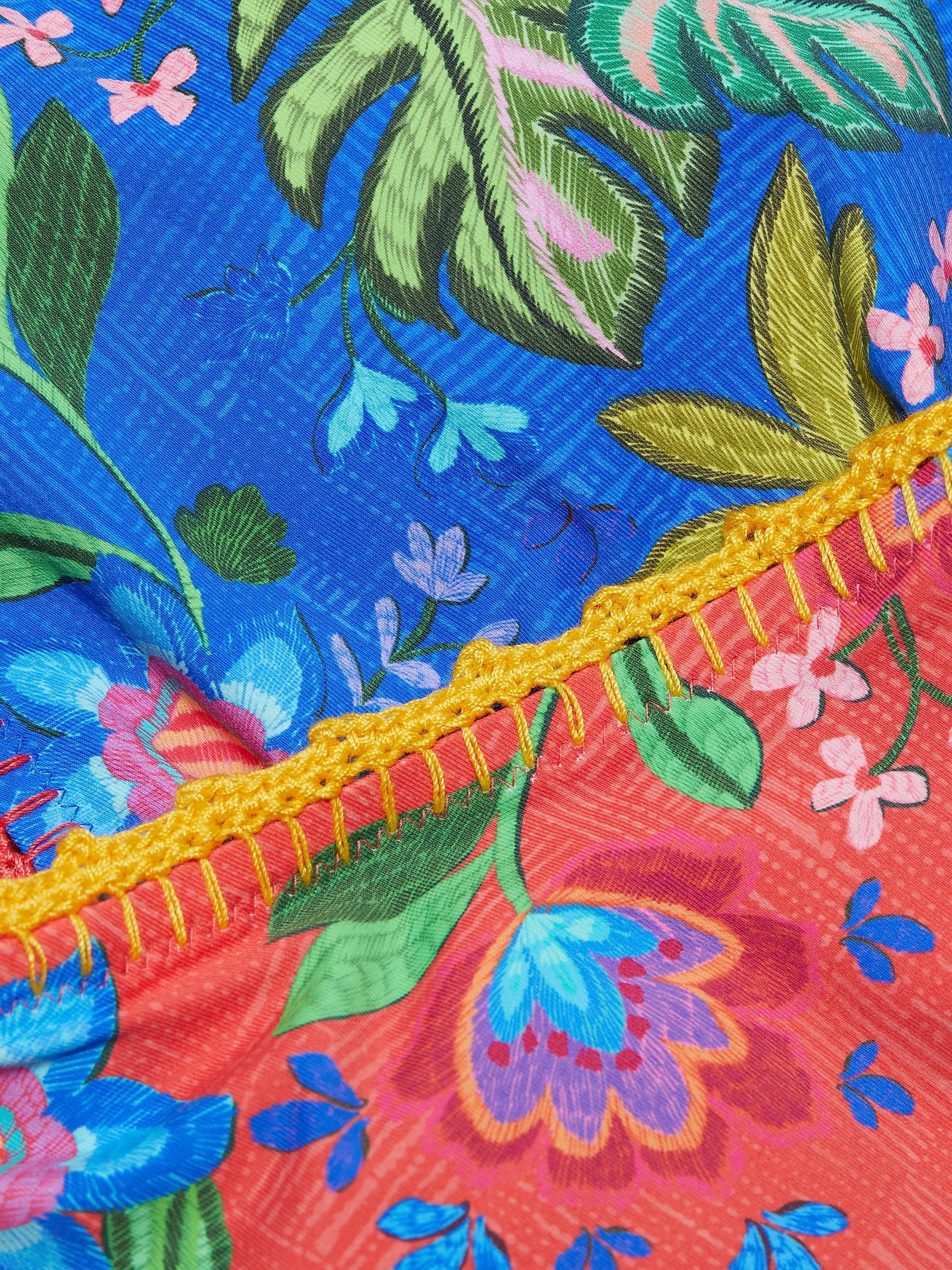 Johnny Was Wrap One Piece Swimsuit – Floral Print V-Neck Swimwear ...