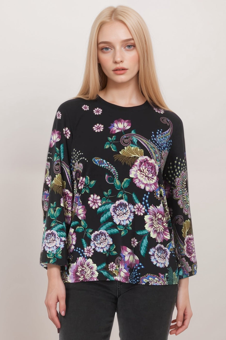 Women's The Janie Favorite Kimono Sleeve Tee T12024-O | Johnny Was ...