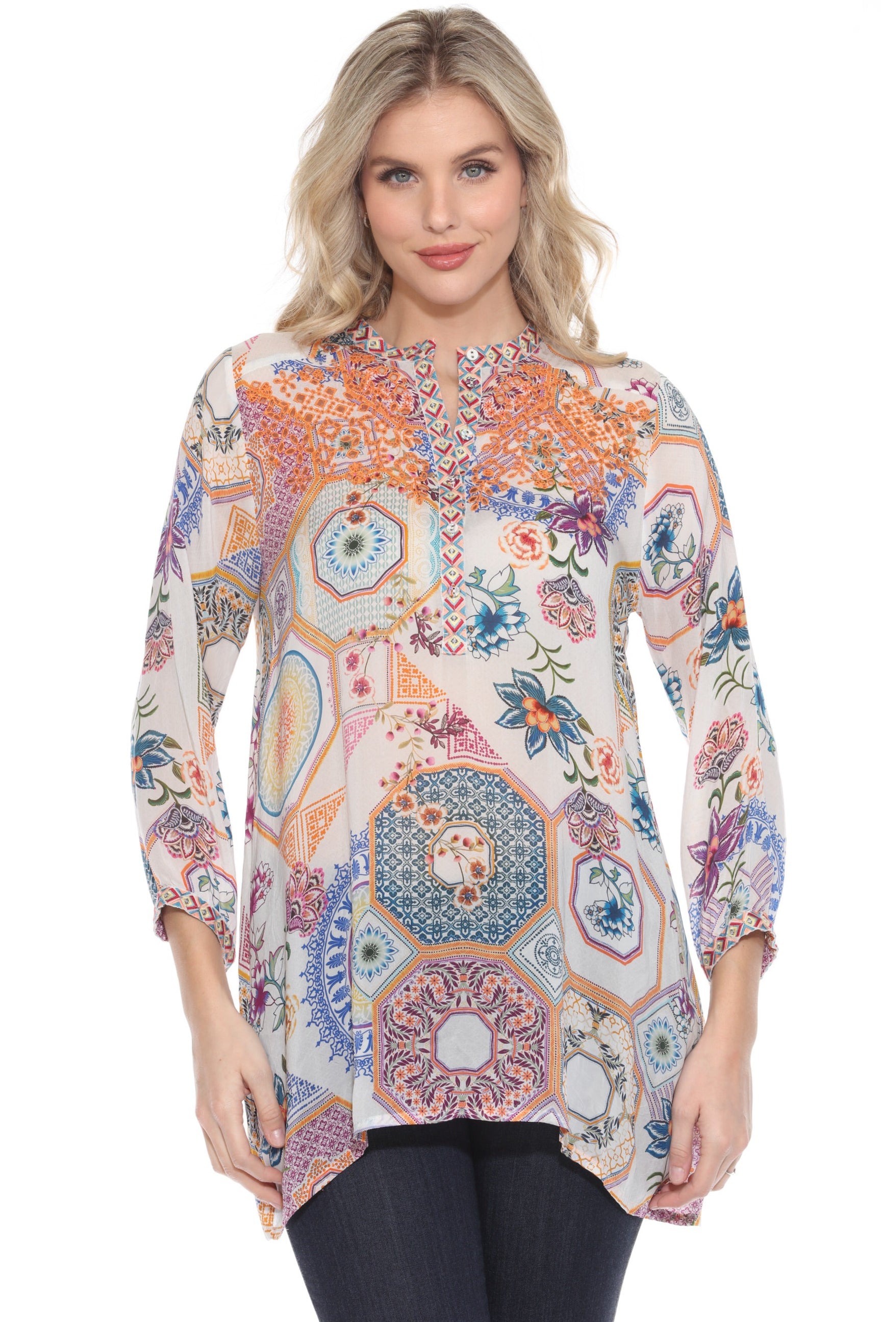 Women's Waterloo Wheel Leena Tunic Top C29424A | Johnny Was — AfterRetail