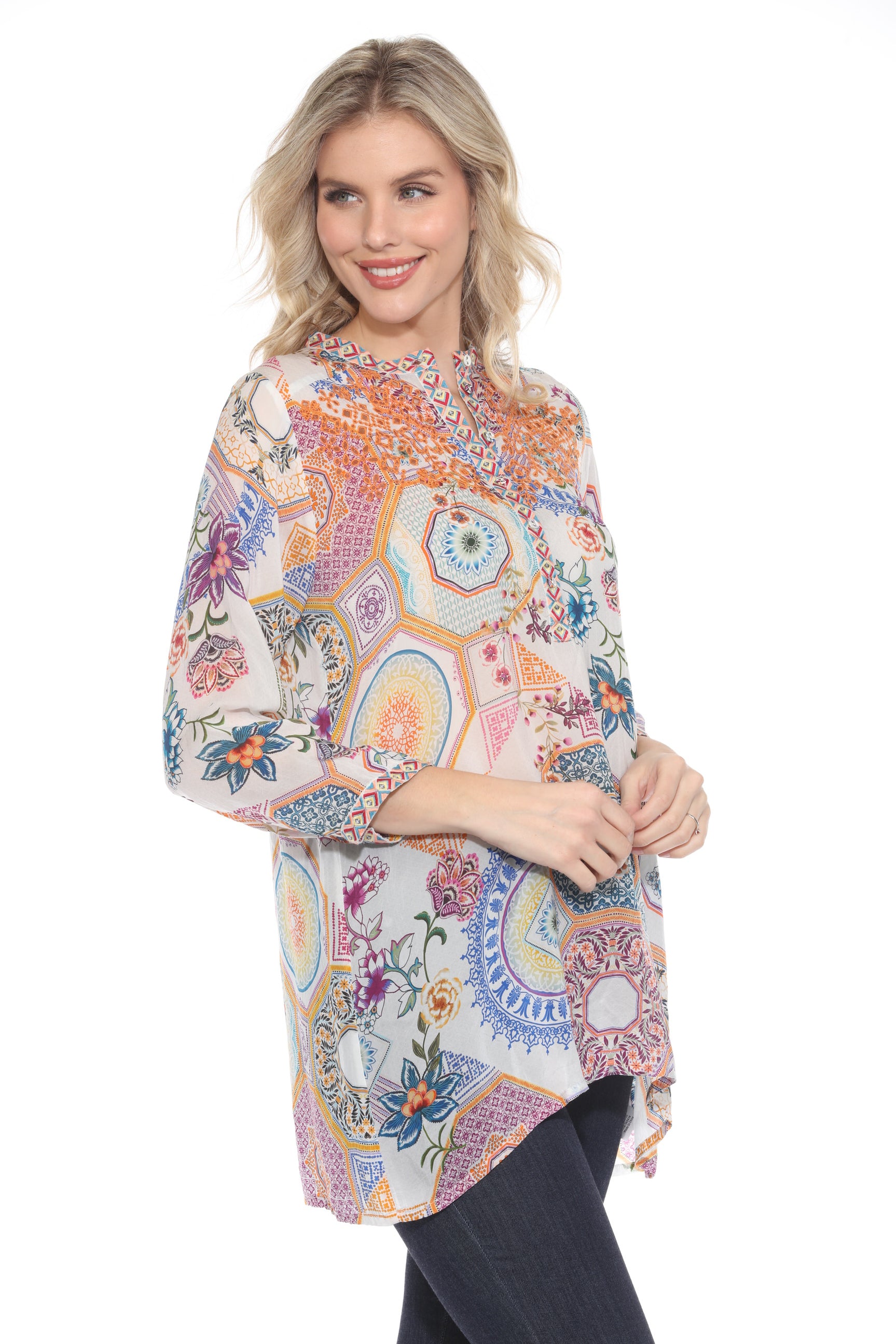 Women's Waterloo Wheel Leena Tunic Top C29424A | Johnny Was — AfterRetail