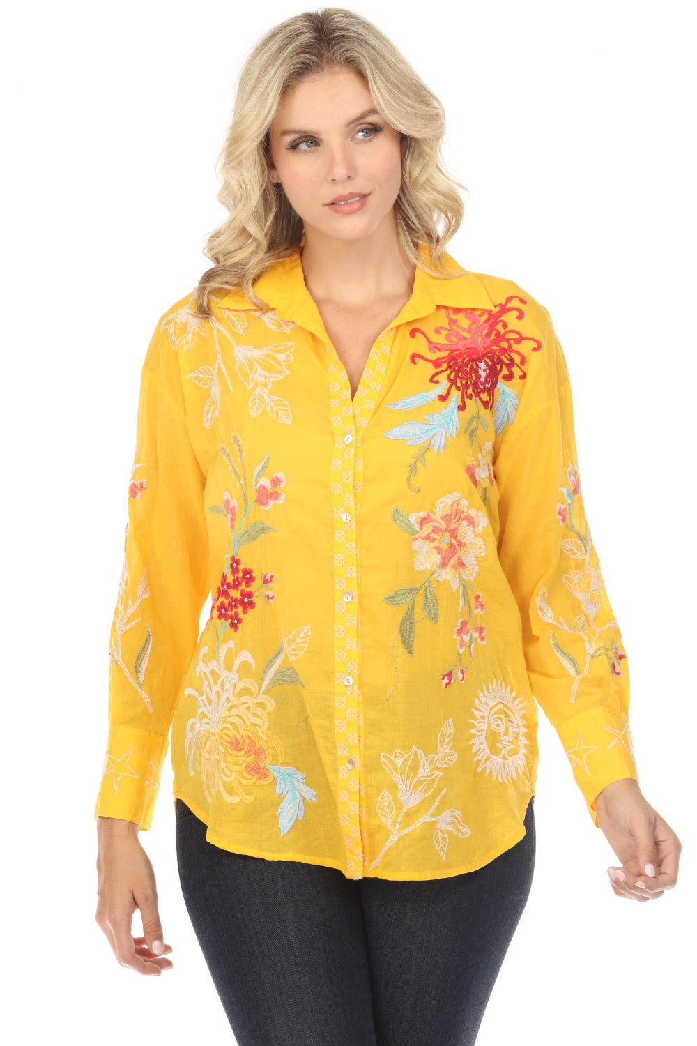 Women's Malory Relaxed Seamed Shirt | Johnny Was Workshop — AfterRetail