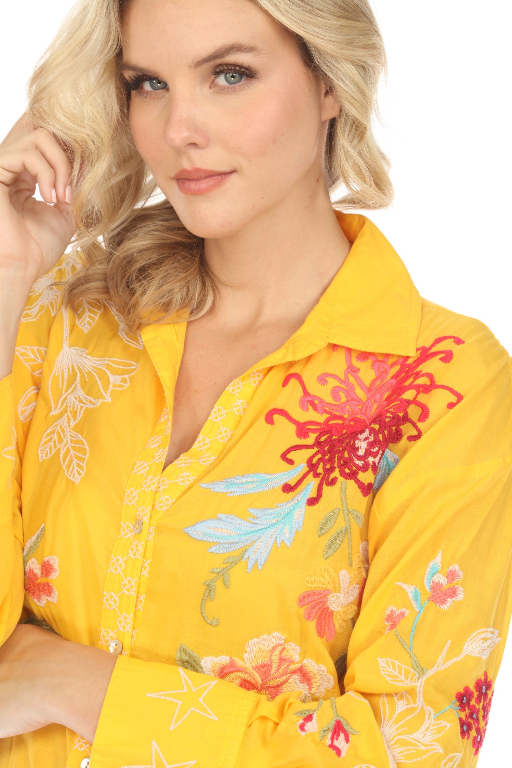 Women's Malory Relaxed Seamed Shirt | Johnny Was Workshop — AfterRetail