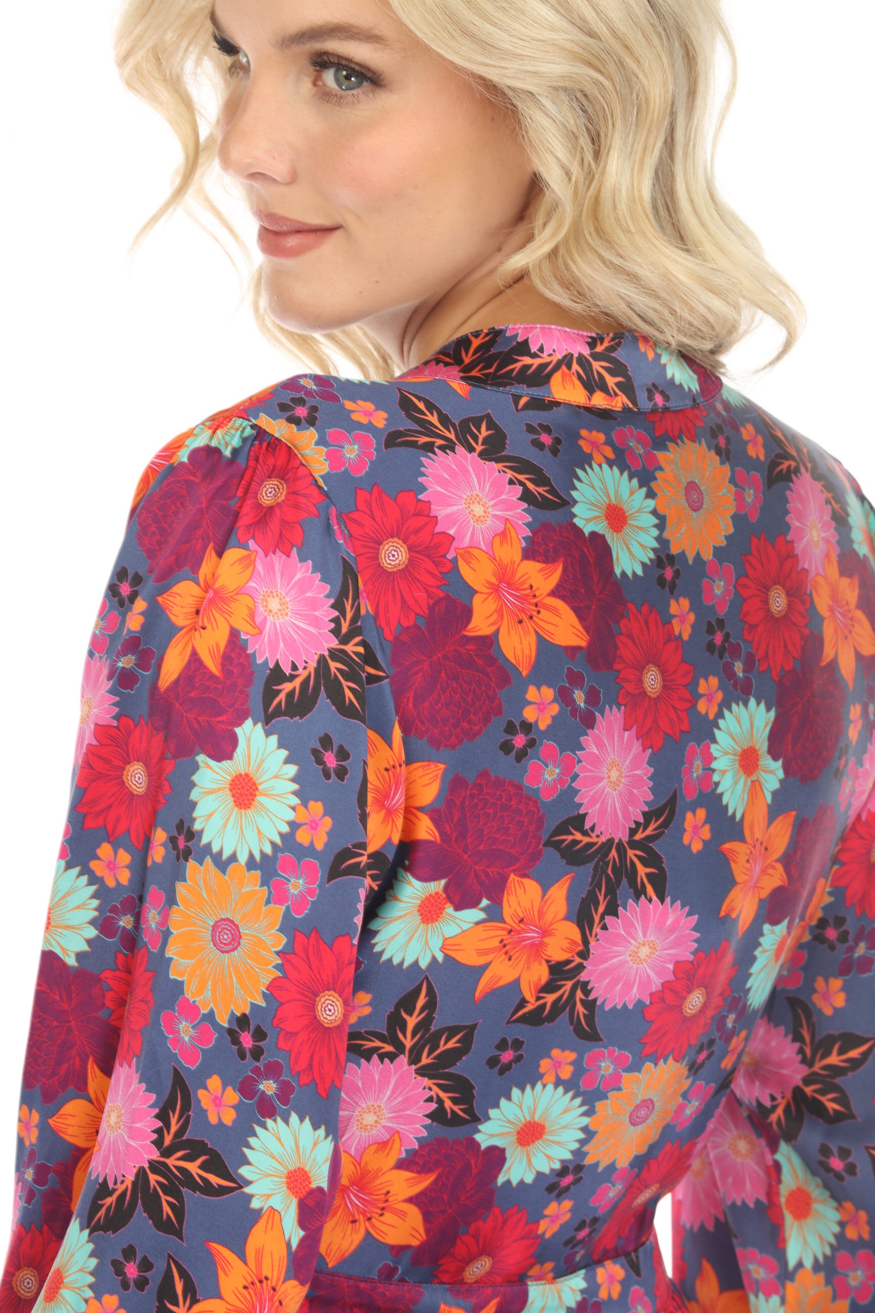 Split Front Merida Silk Maxi Dress in Floral Print | Johnny Was ...