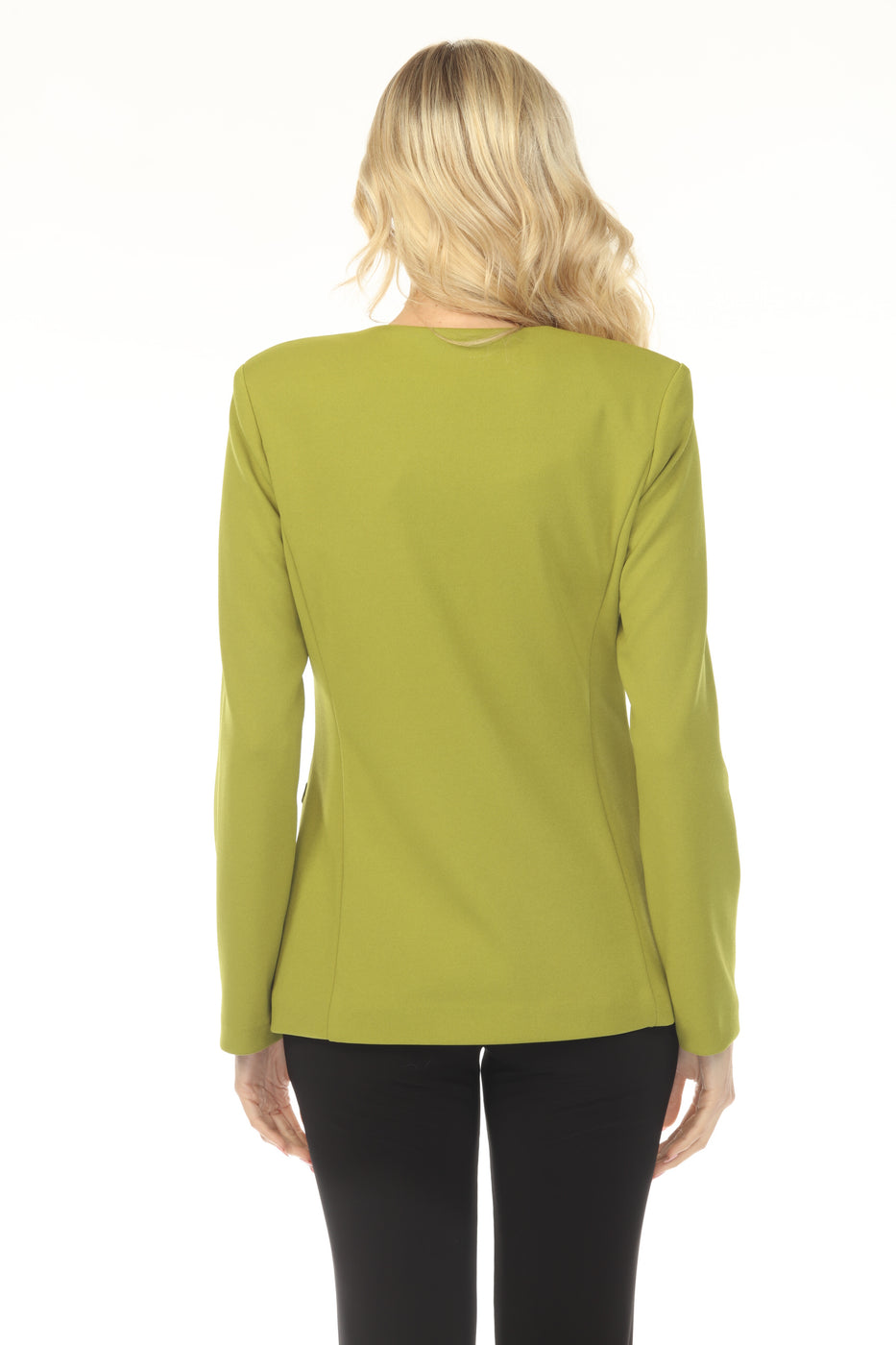 Buy Joseph Ribkoff Fern Green Collarless Long Sleeve Blazer 253746 ...