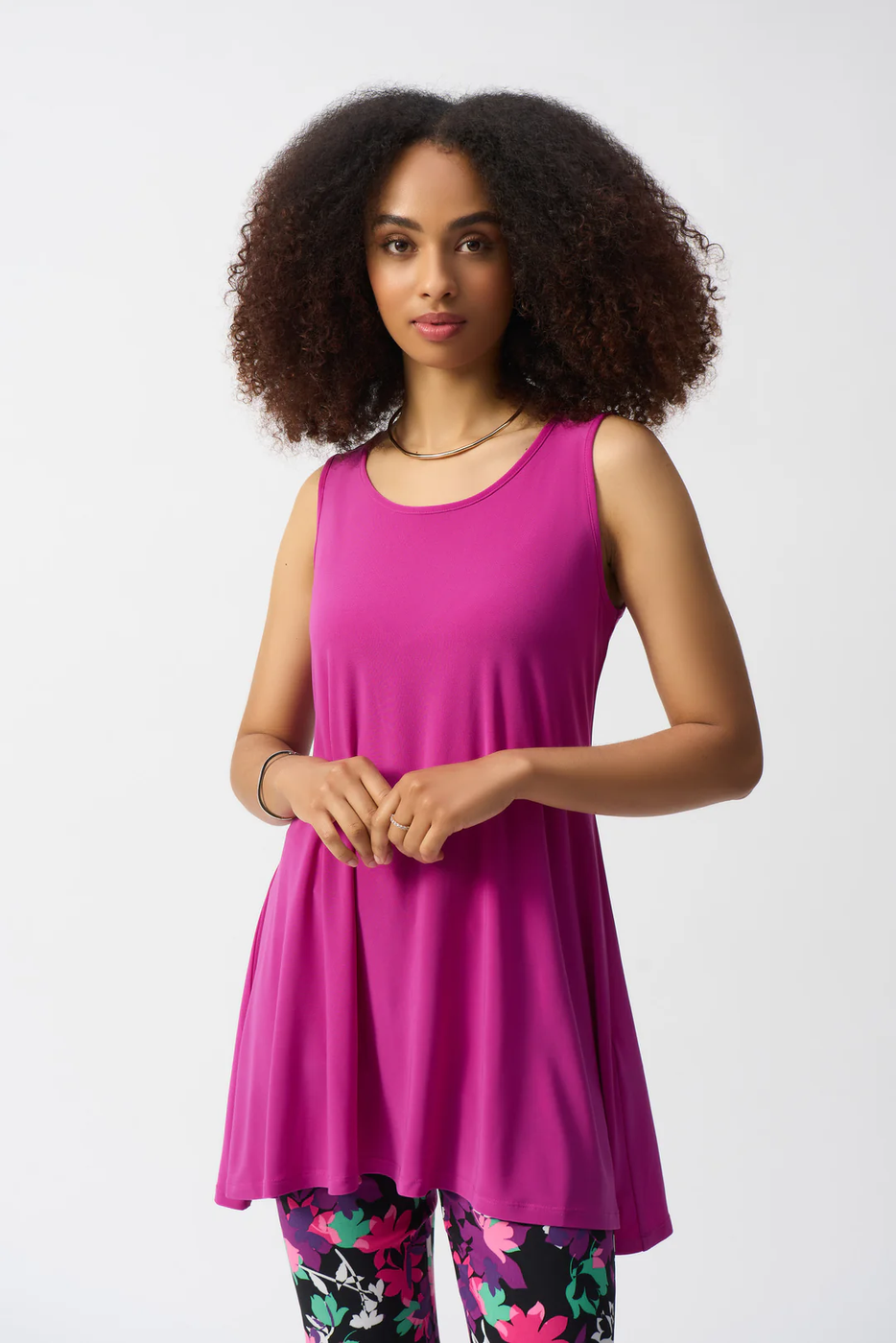 Joseph Ribkoff Scoop Neck Sleeveless Flared Tunic Top 251971 — AfterRetail