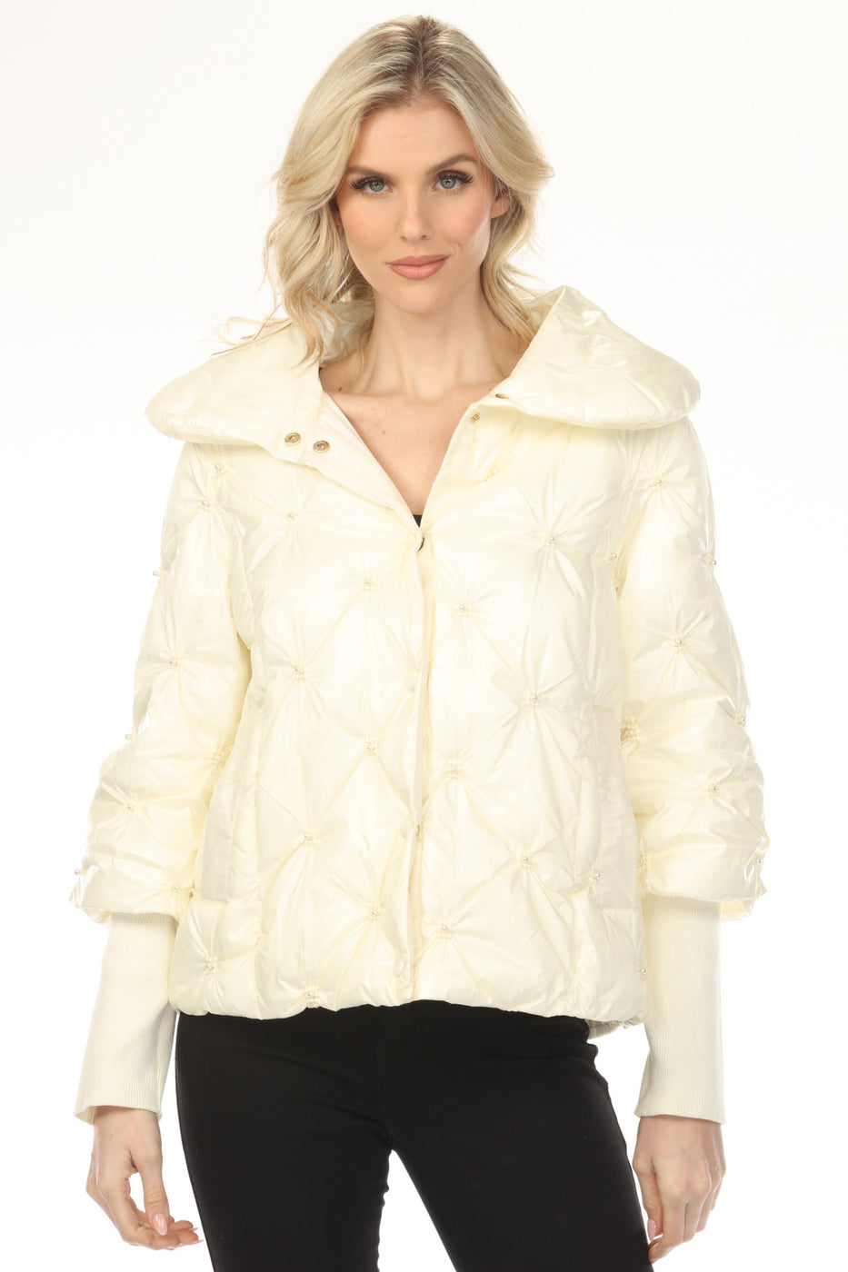 Buy Joseph Ribkoff Winter White Pearl Quilted Puffer Jacket 253931 ...