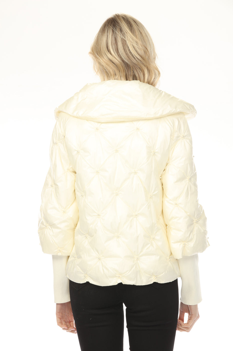 Buy Joseph Ribkoff Winter White Pearl Quilted Puffer Jacket 253931 ...